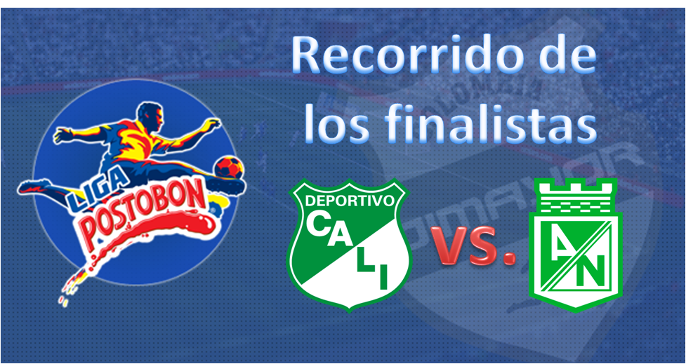 Recorrido de los finalistas de la Liga Postobón II 2013 - Dimayor