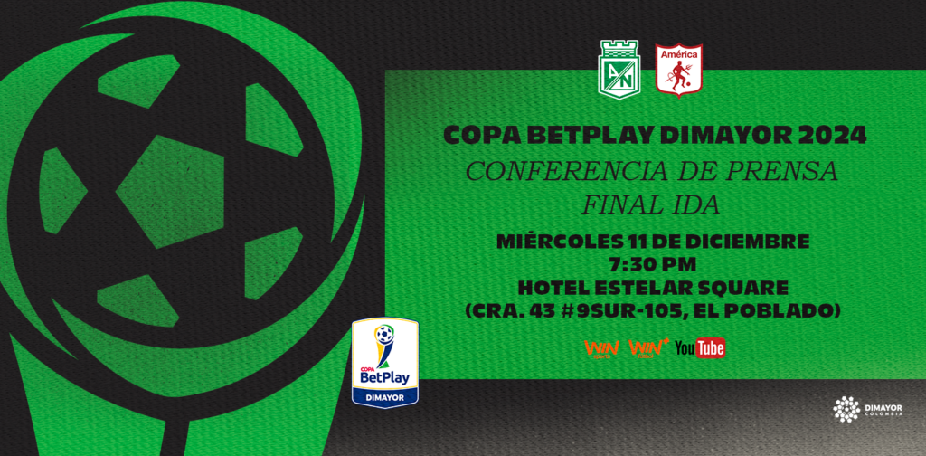 Conferencia de prensa Oficial Final Ida de la Copa BetPlay DIMAYOR 2024 ...