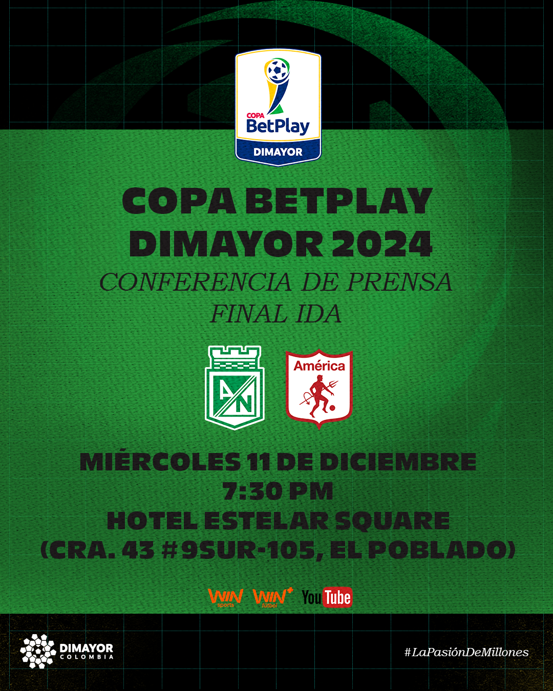 Conferencia de prensa Oficial Final Ida de la Copa BetPlay DIMAYOR 2024 ...