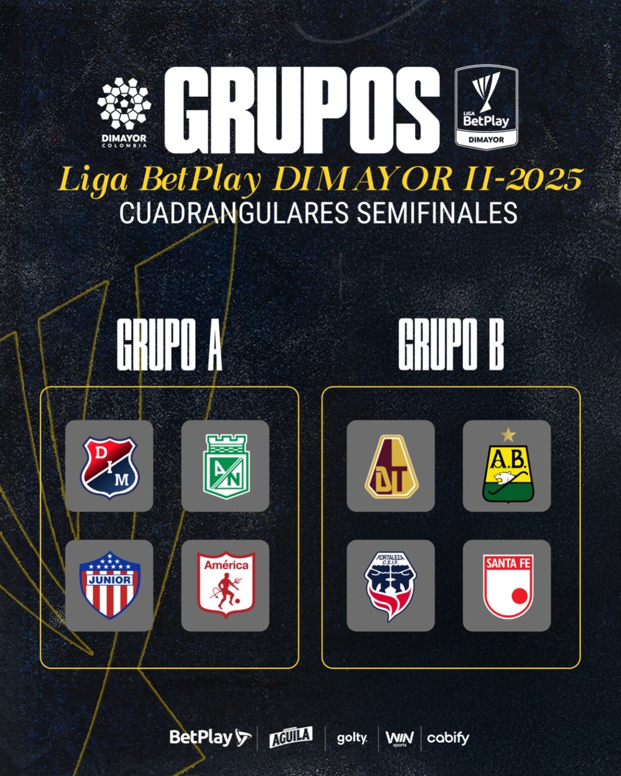 Definidos los grupos y la Fecha 1 de los Cuadrangulares Semifinales de la Liga BetPlay DIMAYOR ...